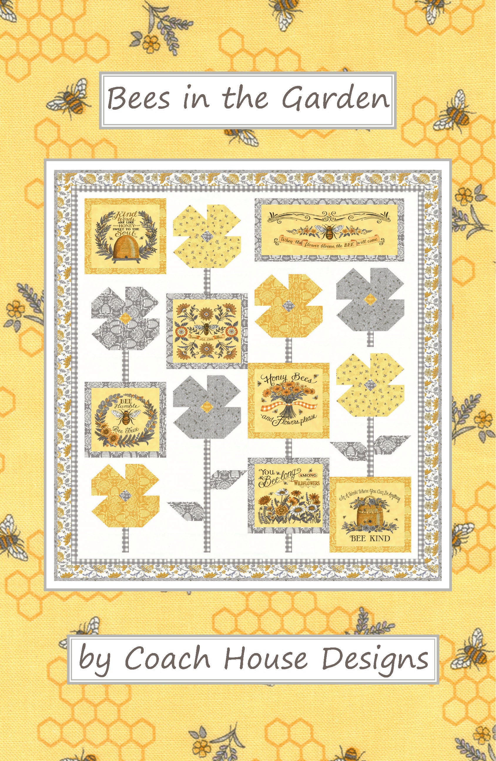 Bees in the Garden Quilt Pattern – Coach House Designs US