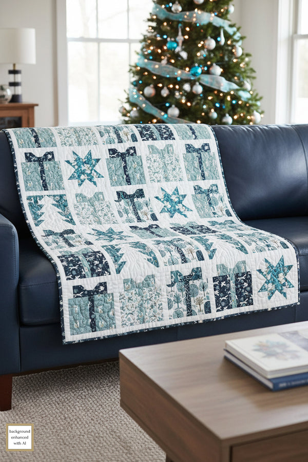 Cool Blue Christmas Quilt Pattern – Coach House Designs US