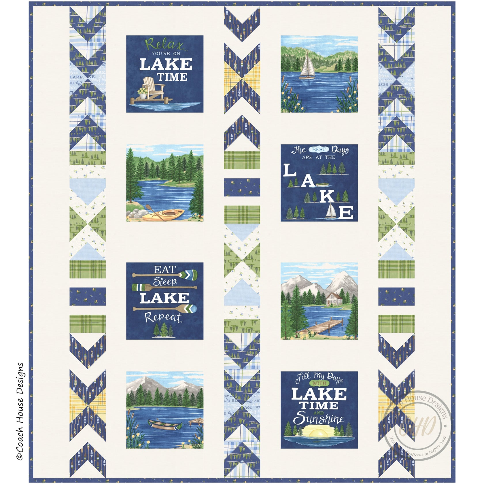 Day at the Lake Downloadable PDF Quilt Pattern – Coach House Designs US
