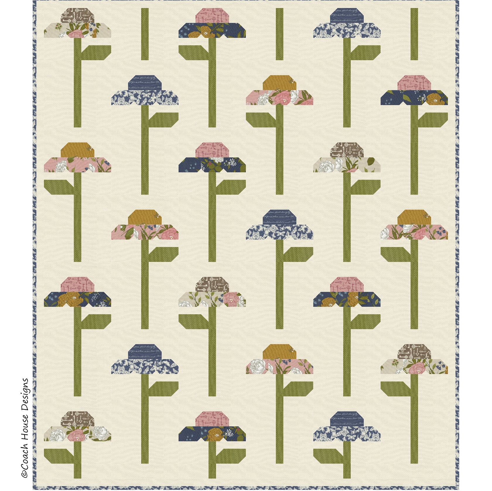 Enchanted Garden Downloadable PDF Quilt Pattern – Coach House Designs US