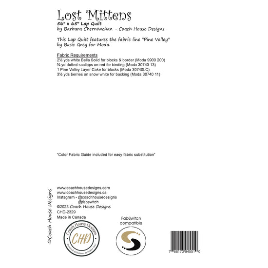 Lost Mittens Quilt Pattern – Coach House Designs US