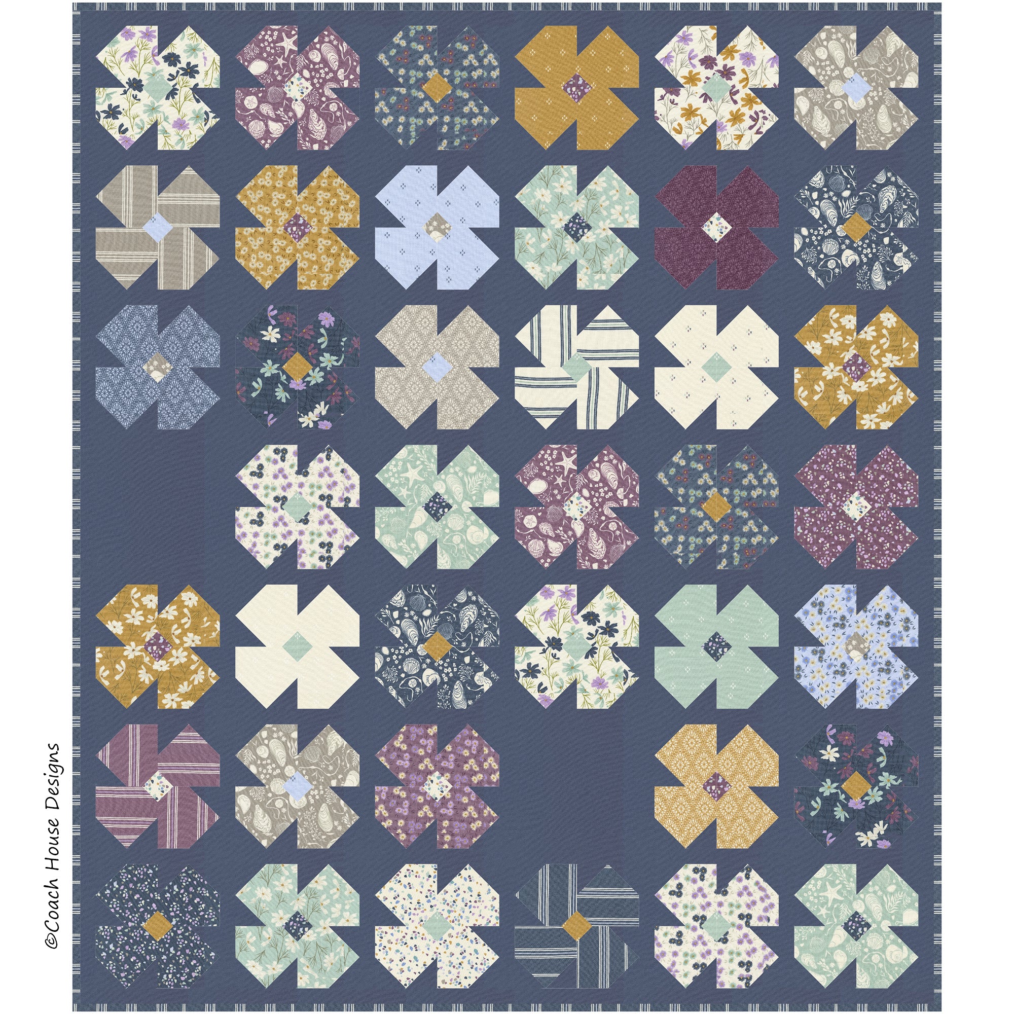 Sea Petals Quilt Pattern – Coach House Designs US