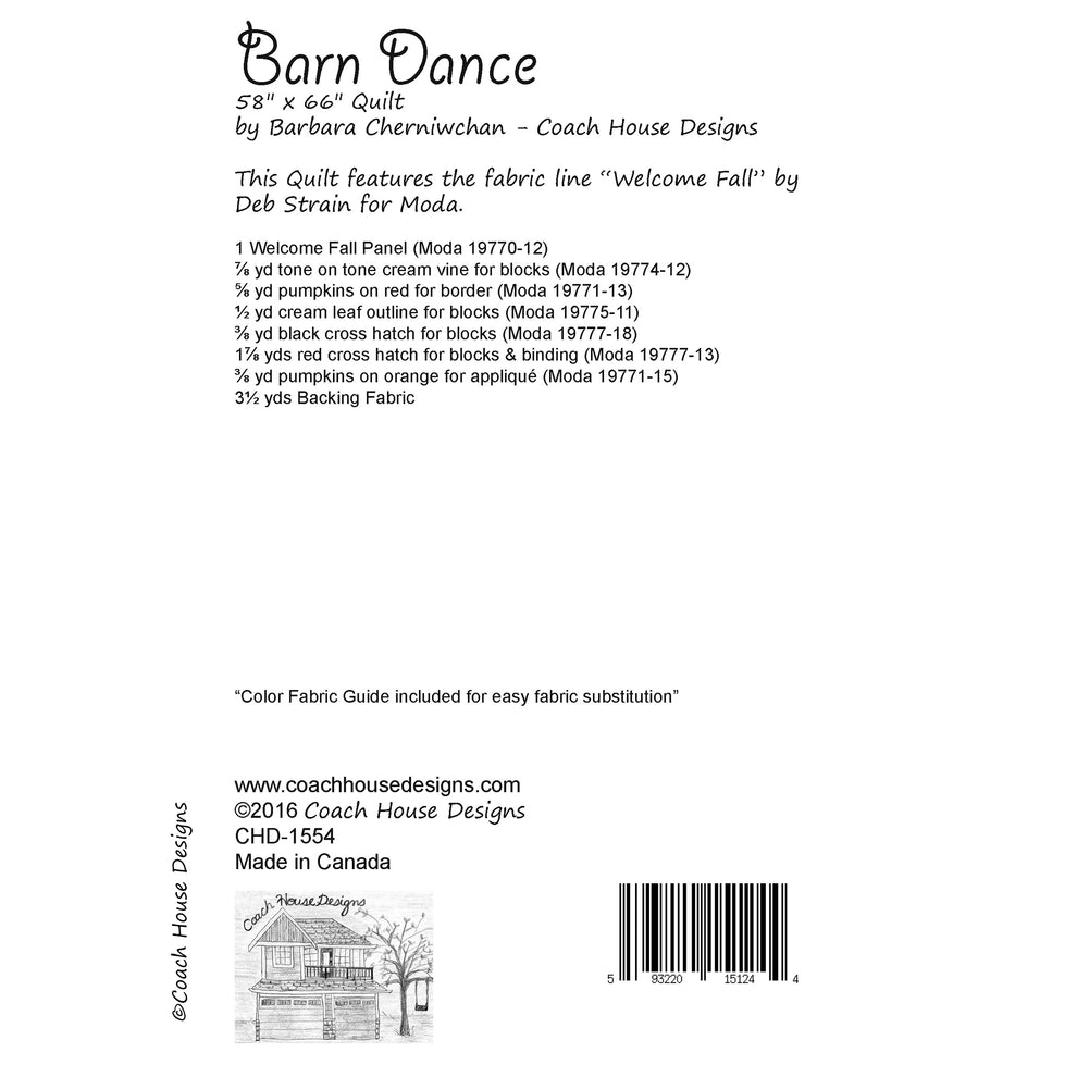 Barn Dance Quilt Pattern – Coach House Designs US