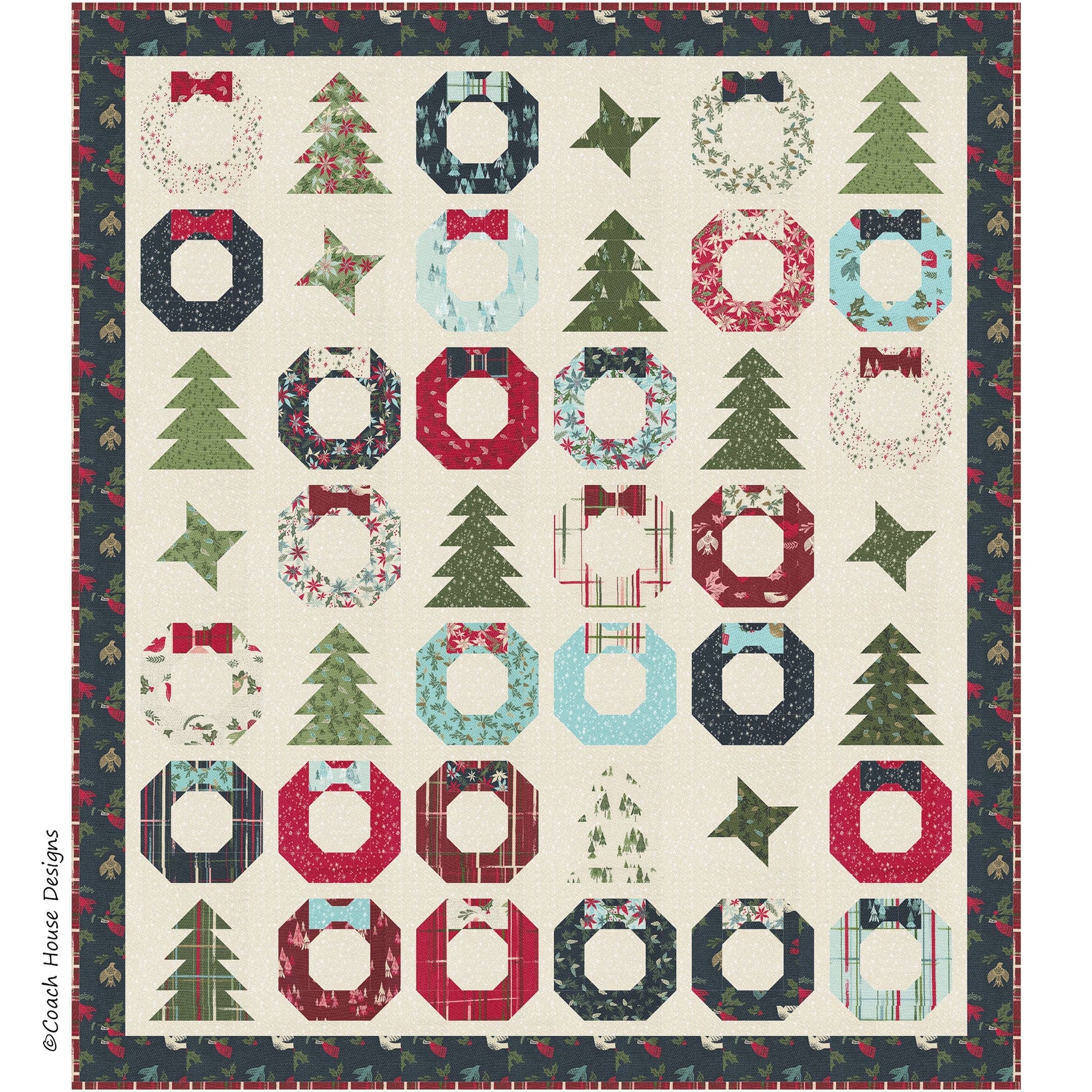 Christmas Cheer Digital Quilt Pattern – Coach House Designs US