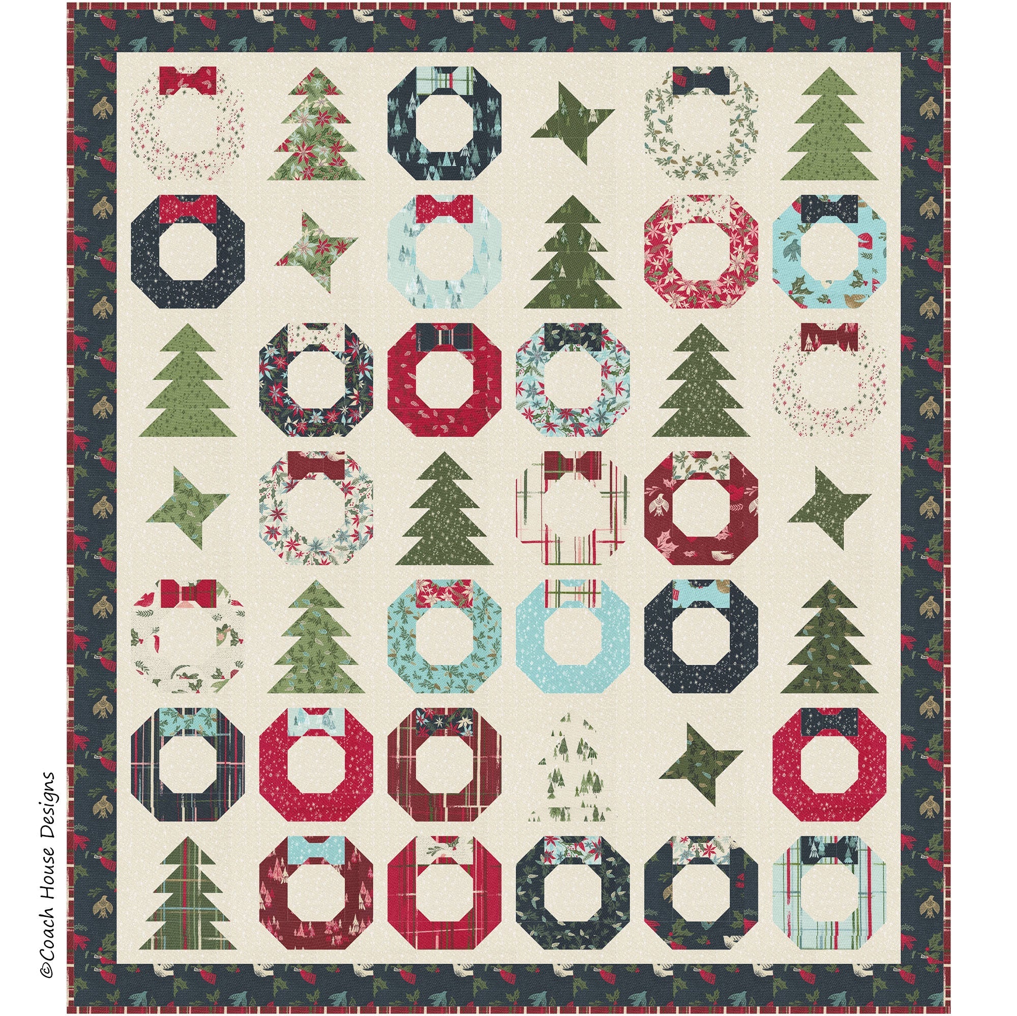 Christmas Cheer Digital Quilt Pattern – Coach House Designs US