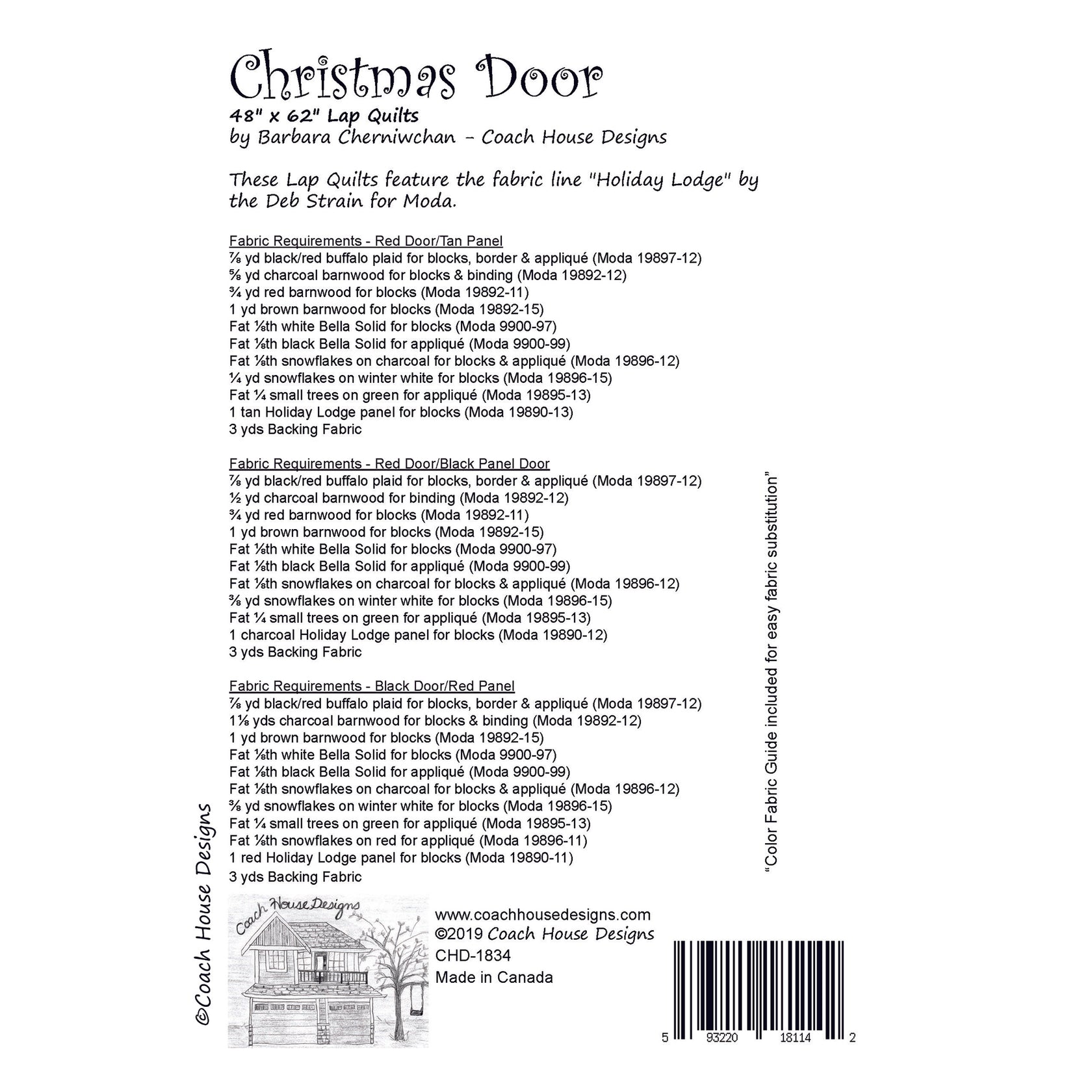 Christmas Door Quilt Pattern – Coach House Designs US