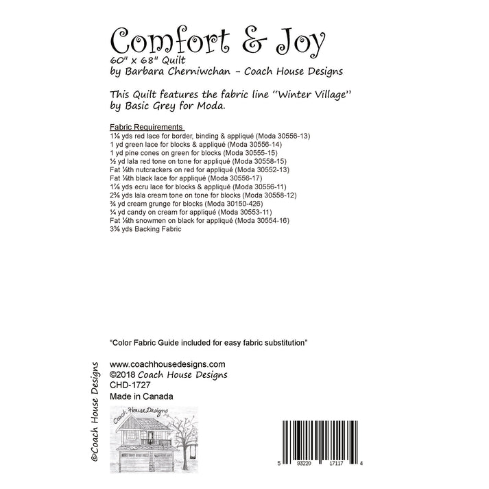 Comfort & Joy Quilt Pattern – Coach House Designs US