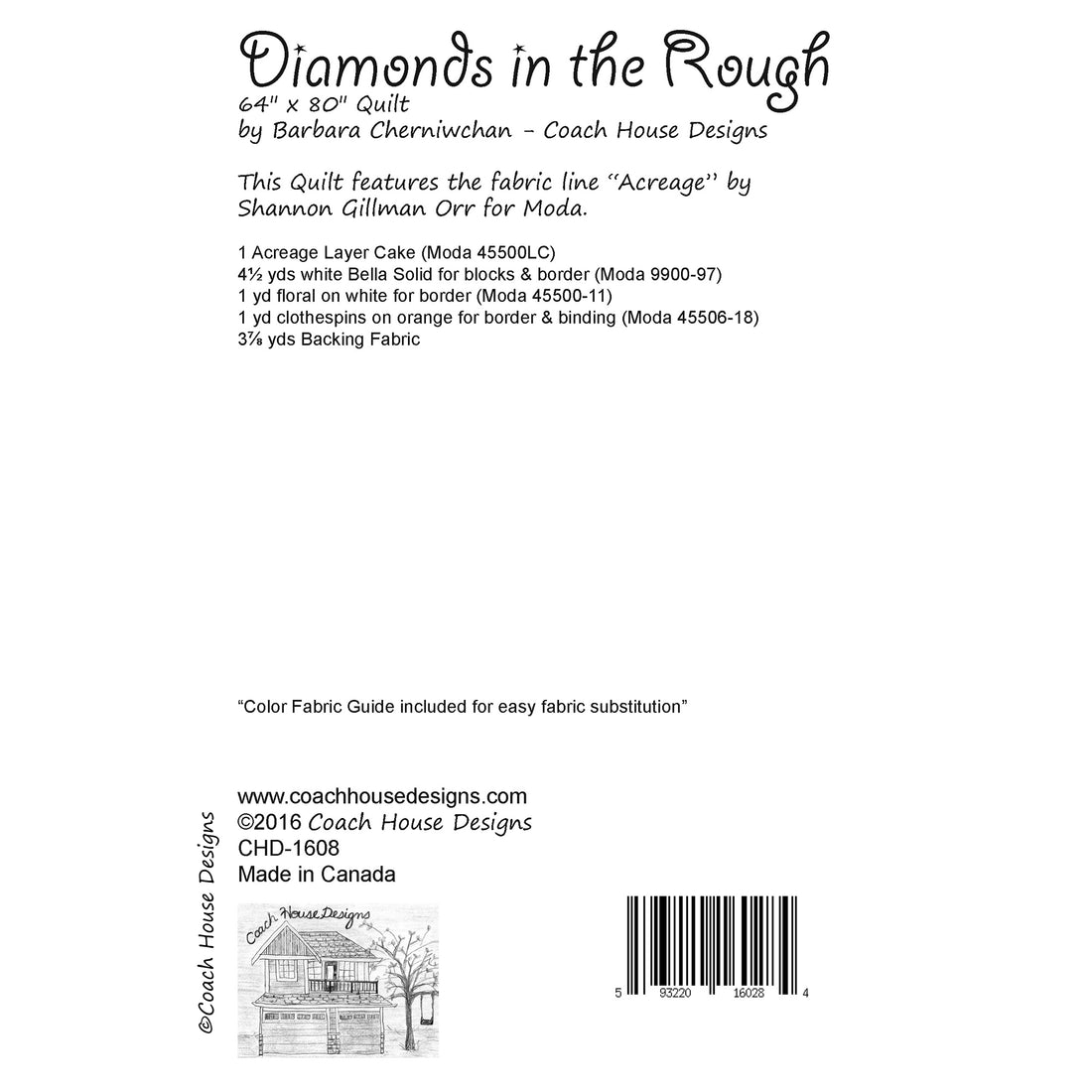 Diamonds in the Rough Downloadable PDF Quilt Pattern – Coach House ...