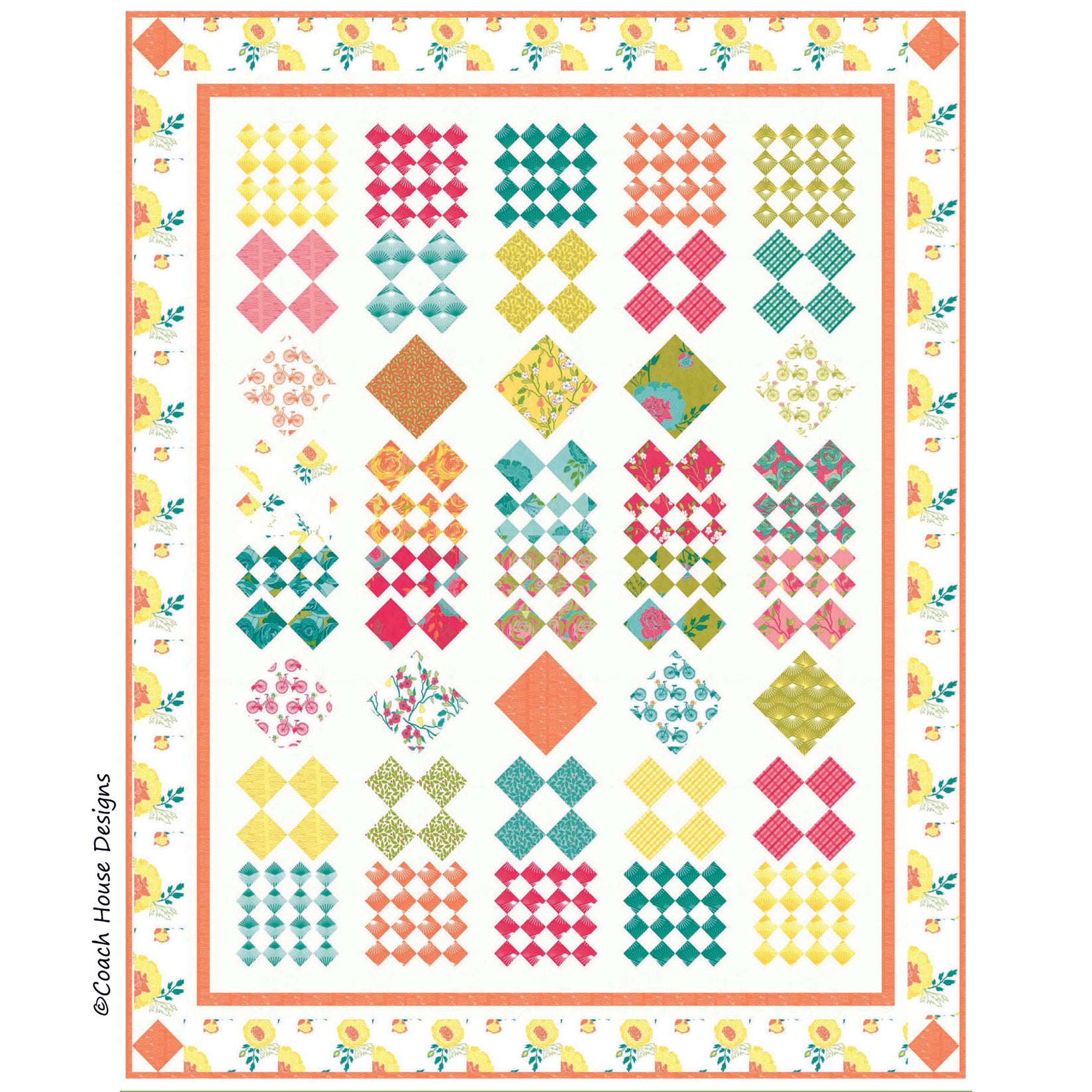 Diamonds in the Rough Downloadable PDF Quilt Pattern – Coach House ...
