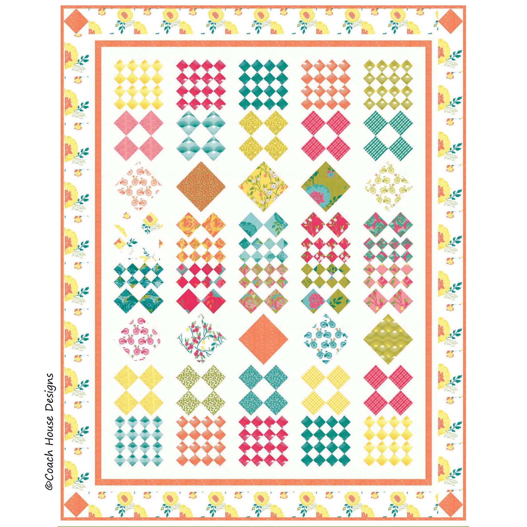 Diamonds in the Rough Downloadable PDF Quilt Pattern – Coach House ...