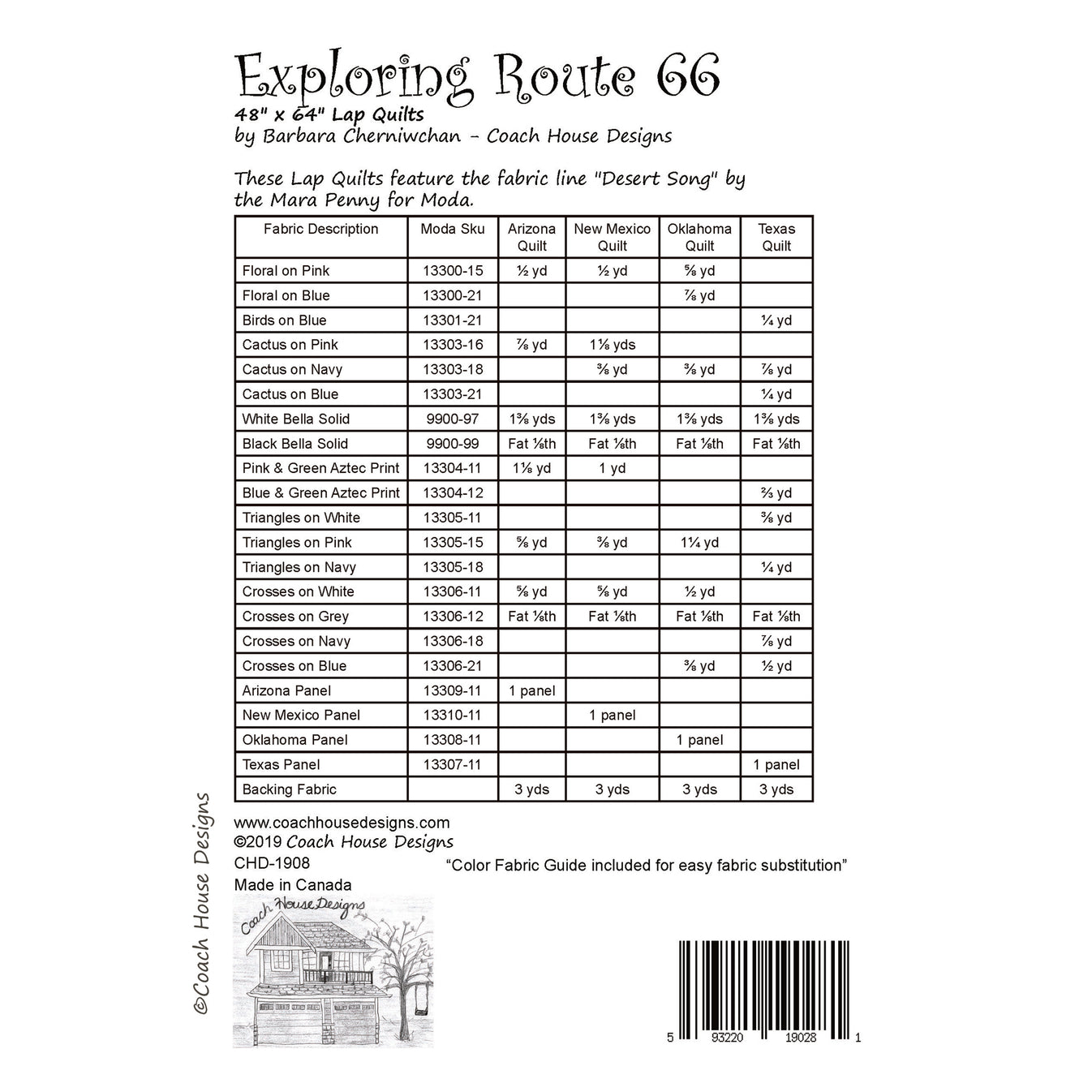 Exploring Route 66 Quilt Pattern – Coach House Designs US