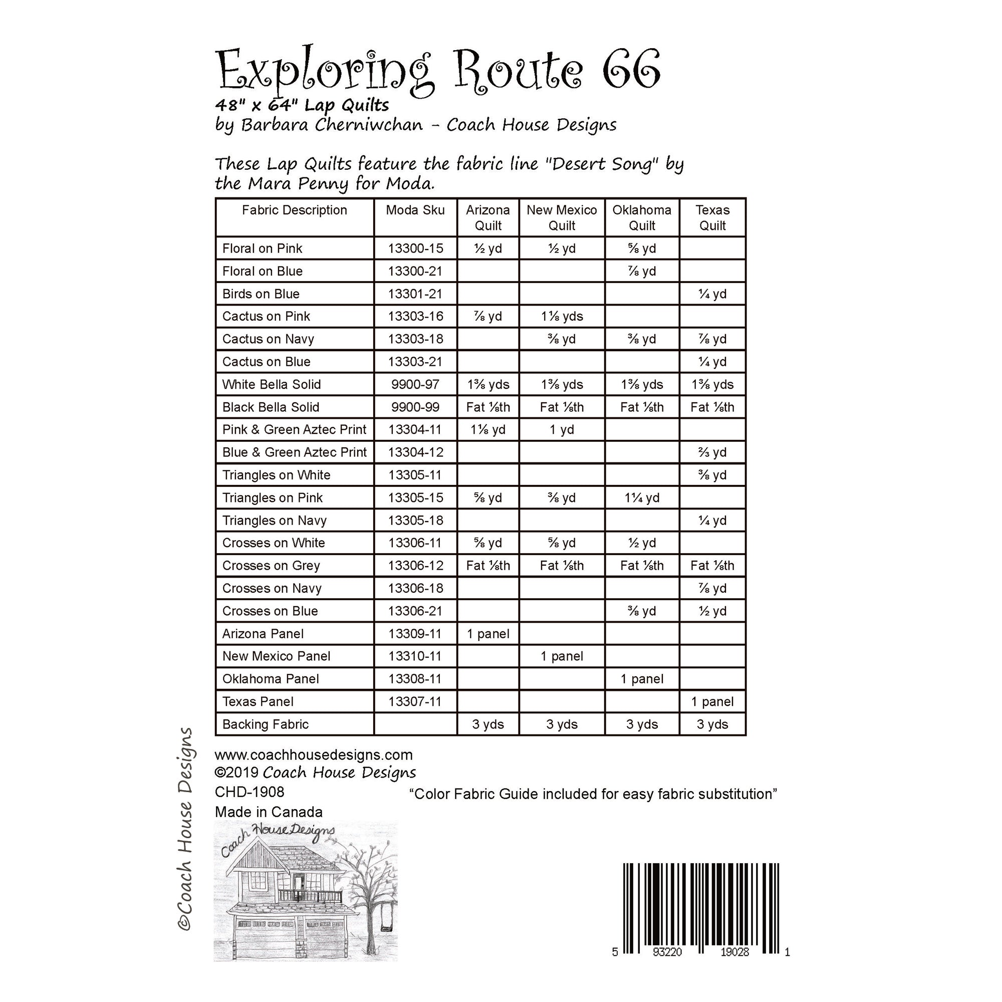 Exploring Route 66 Quilt Pattern – Coach House Designs US
