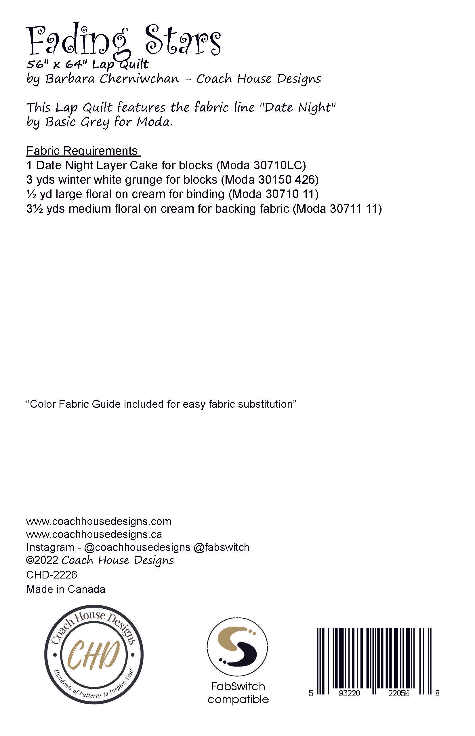 Fading Stars Downloadable PDF Quilt Pattern – Coach House Designs US