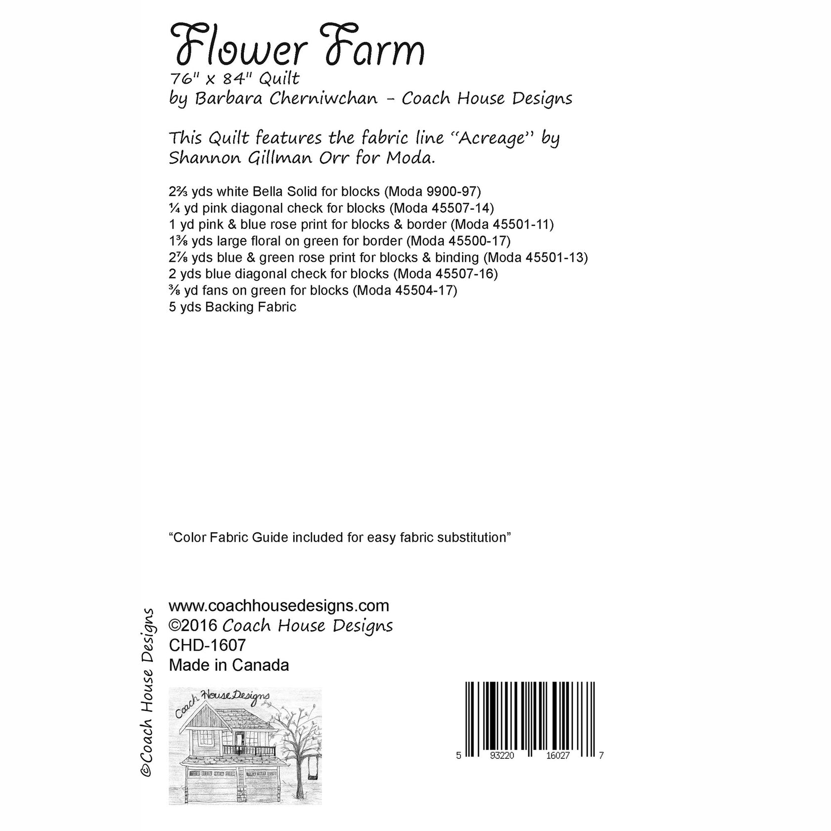 Flower Farm Downloadable PDF Quilt Pattern – Coach House Designs US