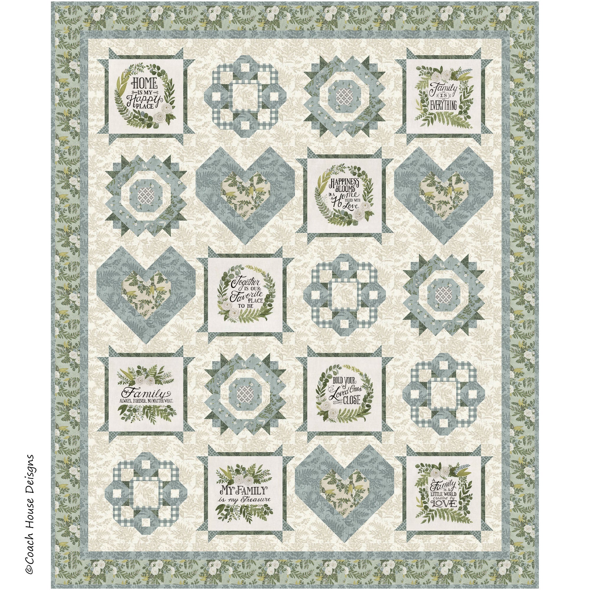 Happiness Sampler Quilt Pattern – Coach House Designs US