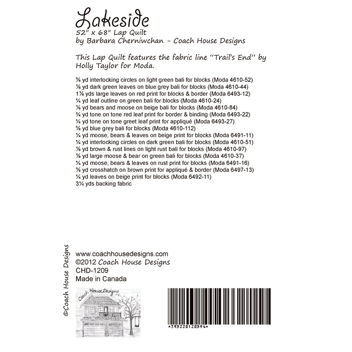 Lakeside Downloadable PDF Quilt Pattern – Coach House Designs US