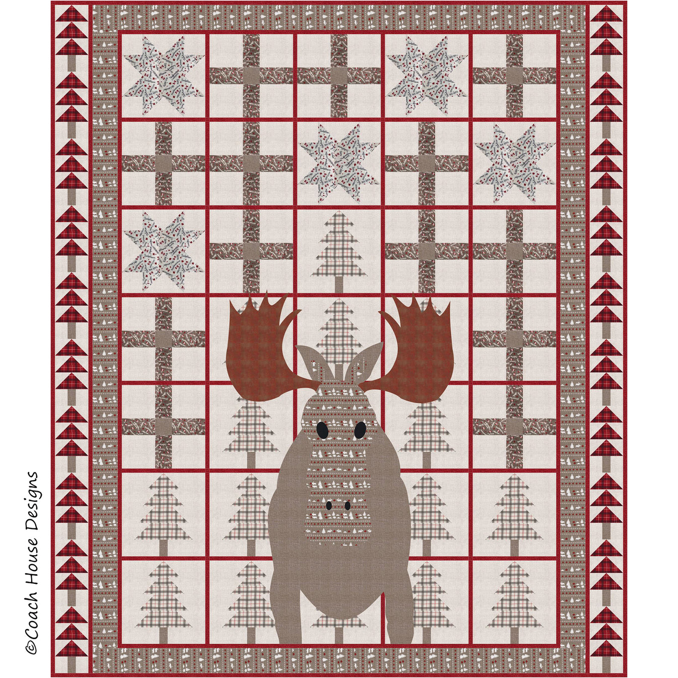 Moose! Downloadable PDF Quilt Pattern – Coach House Designs US