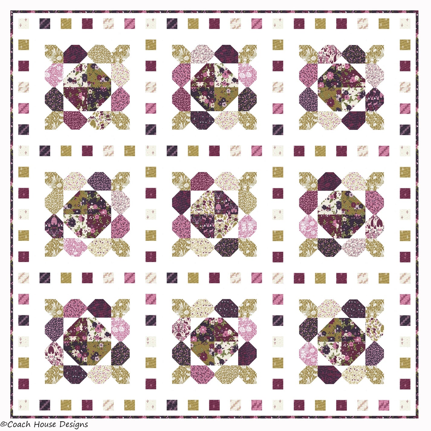 Pocketful of Posies Downloadable PDF Quilt Pattern – Coach House Designs US