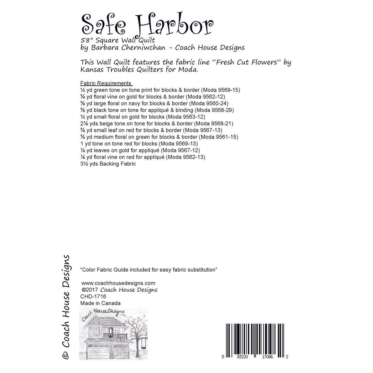 Safe Harbor Quilt Pattern – Coach House Designs US