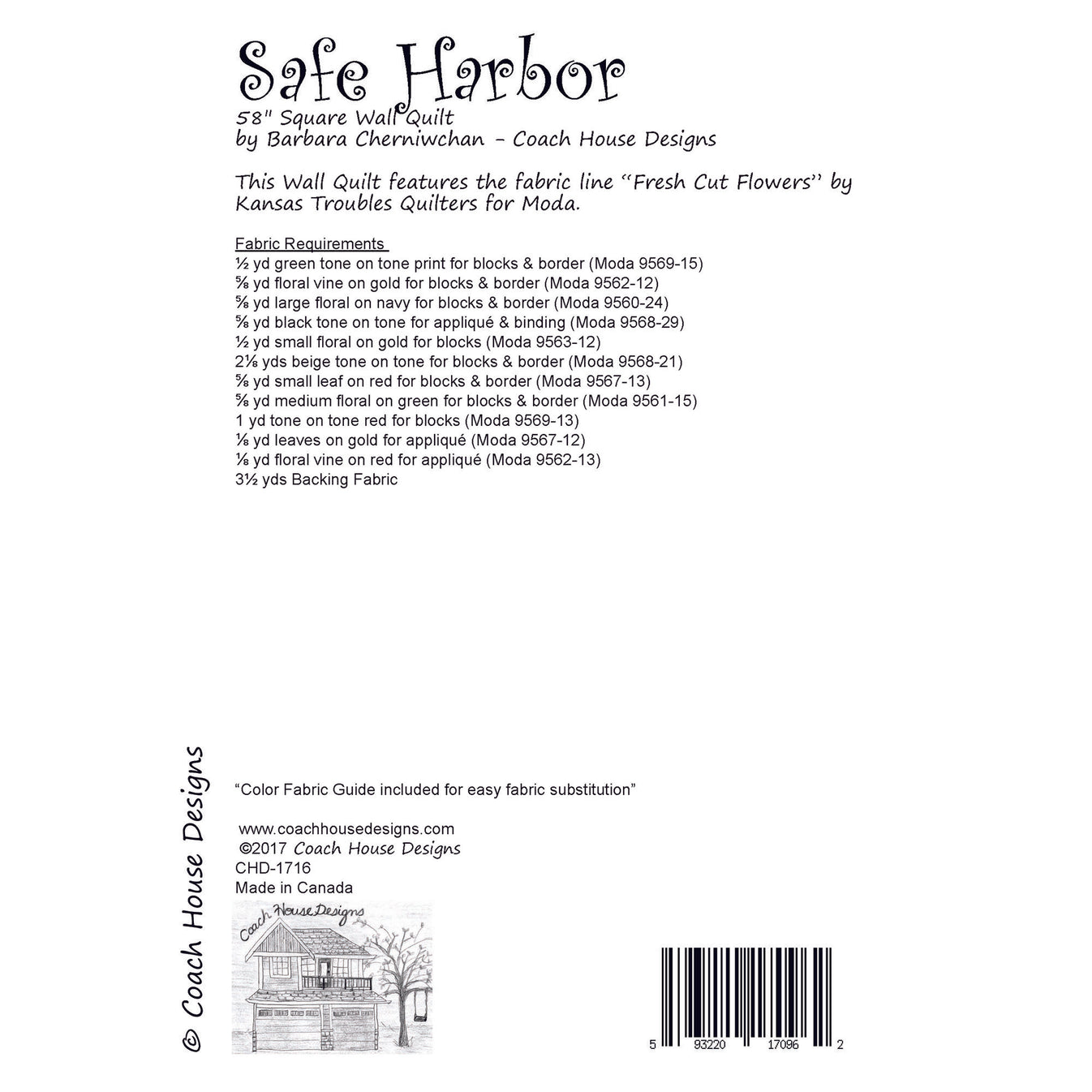 Safe Harbor Quilt Pattern – Coach House Designs US