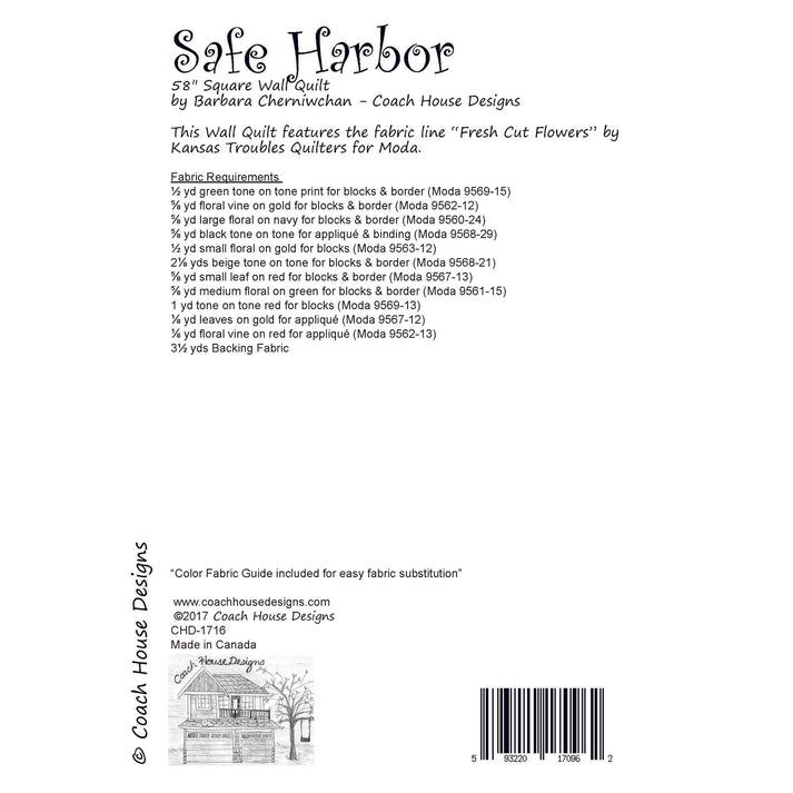 Safe Harbor Quilt Pattern – Coach House Designs US