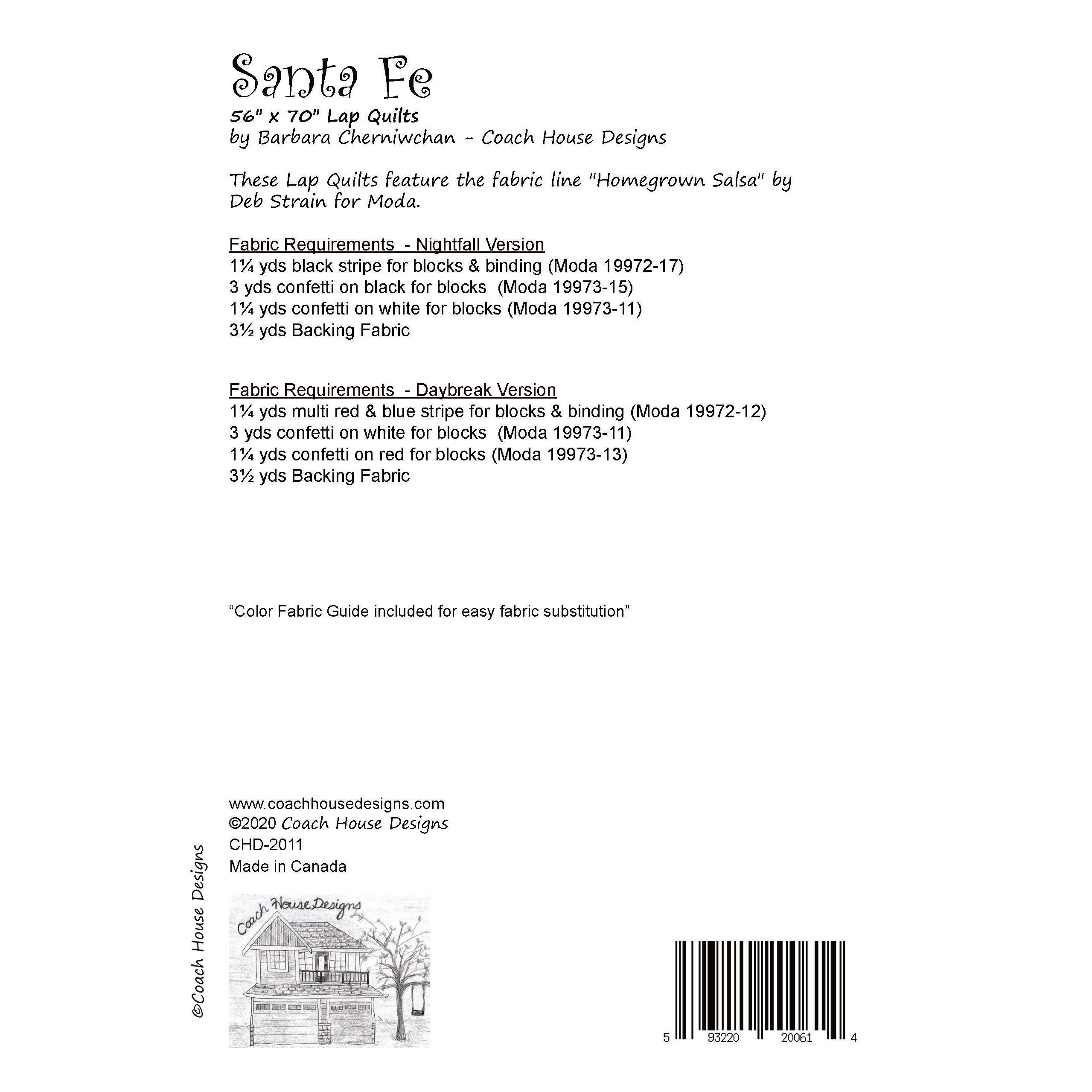 Santa Fe Quilt Pattern – Coach House Designs US