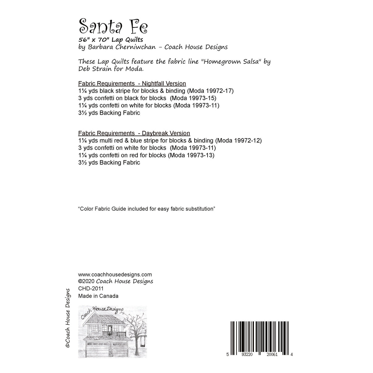 Santa Fe Quilt Pattern – Coach House Designs US