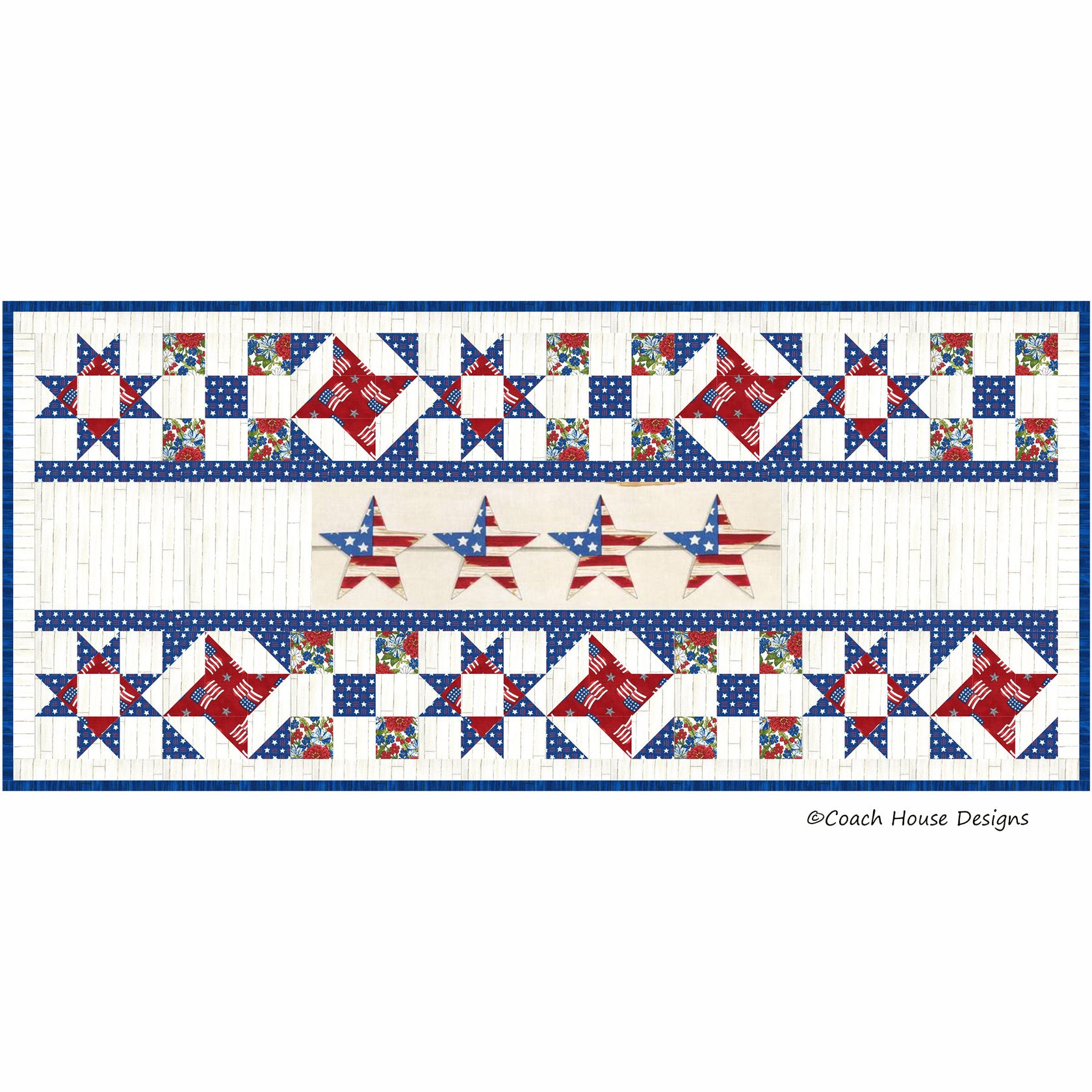 Sea to Shining Sea Downloadable PDF Quilt Pattern – Coach House Designs US