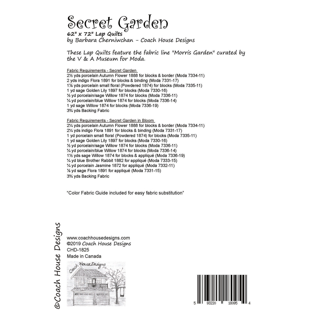 Secret Garden Downloadable PDF Quilt Pattern – Coach House Designs US