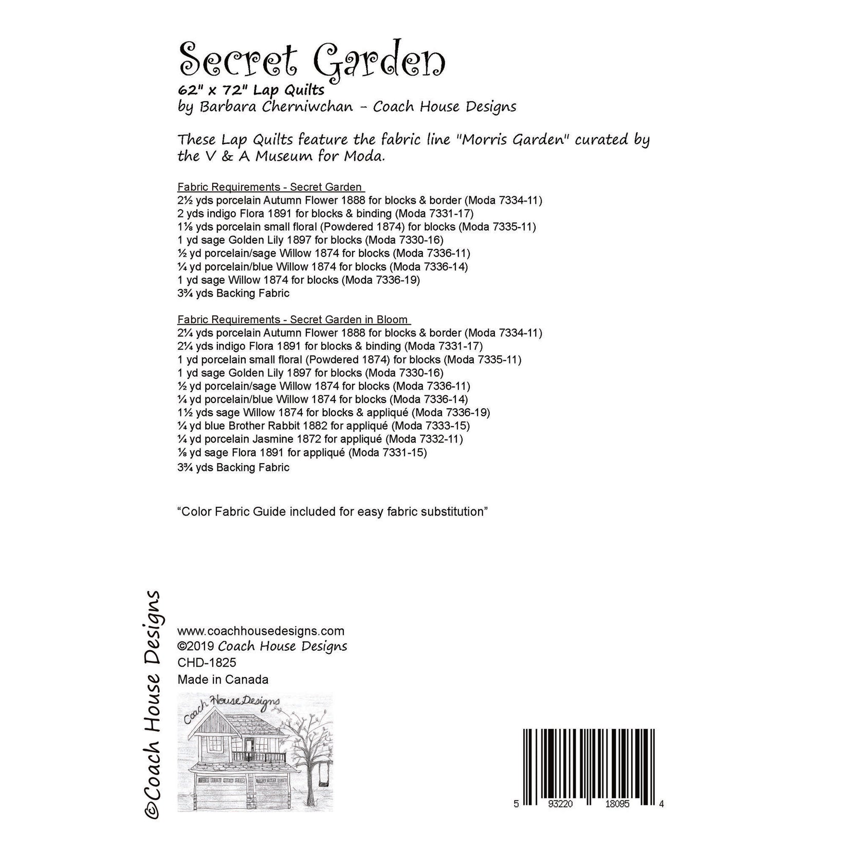 Secret Garden Downloadable PDF Quilt Pattern – Coach House Designs US