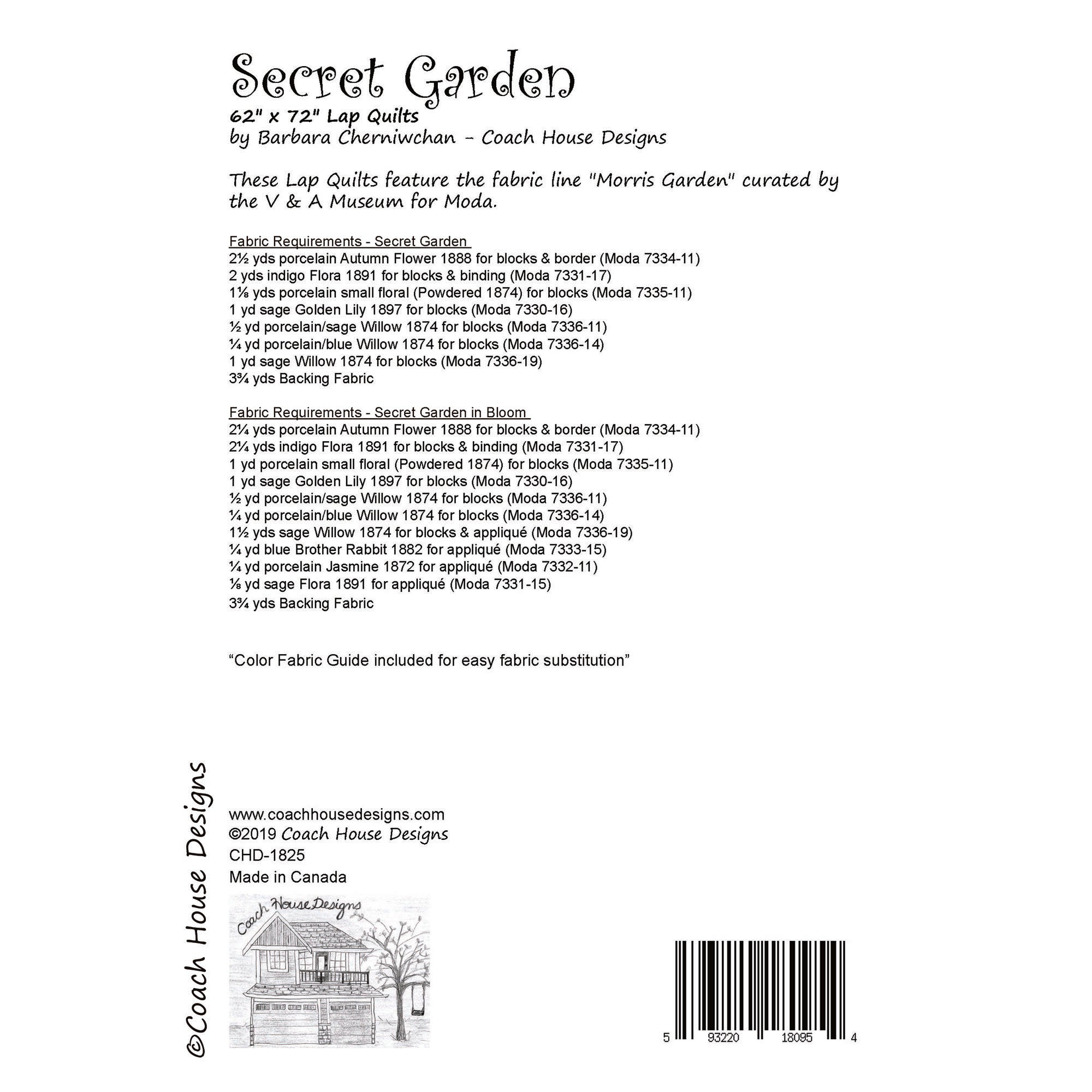 Secret Garden Downloadable PDF Quilt Pattern – Coach House Designs US