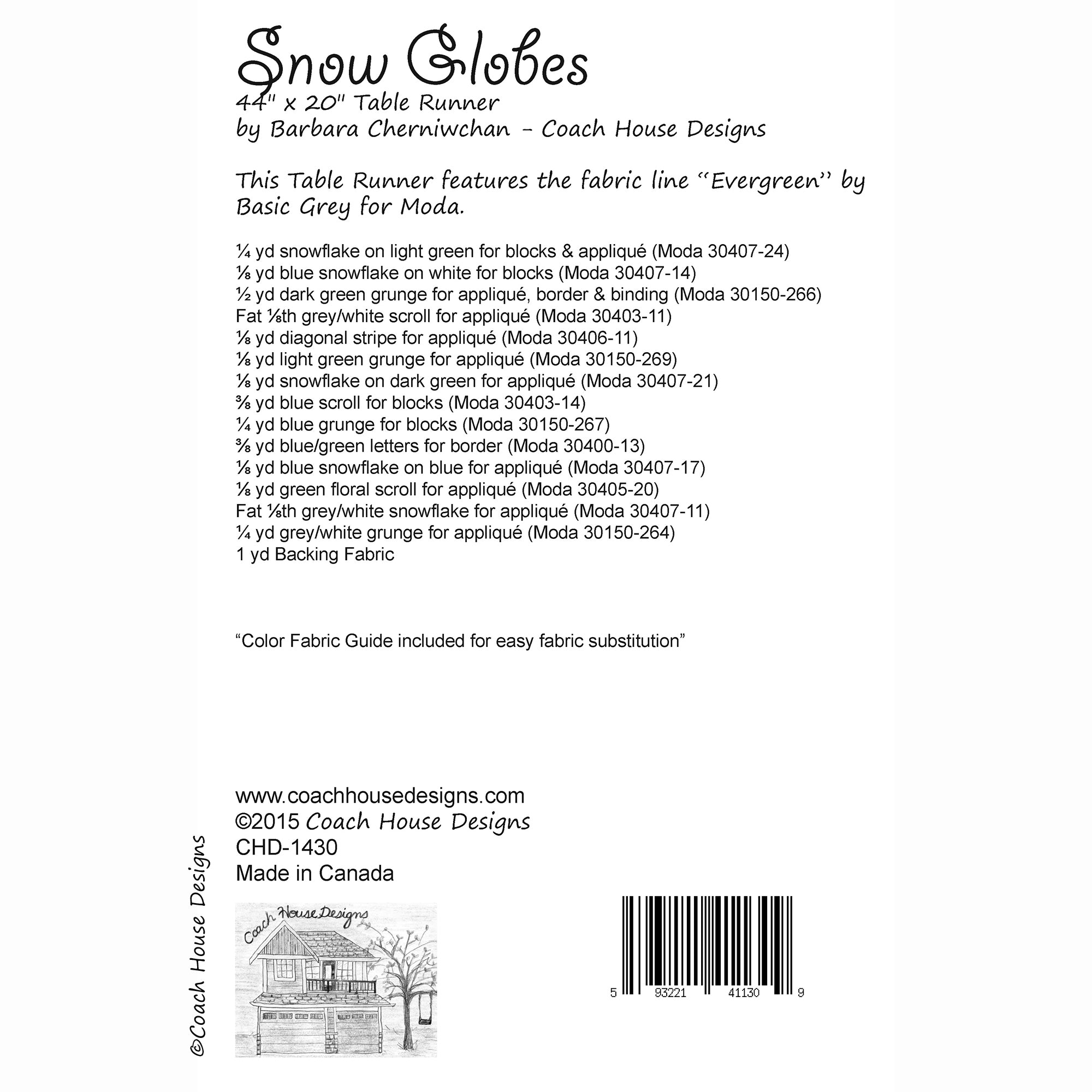Snow Globes Quilt Pattern – Coach House Designs US