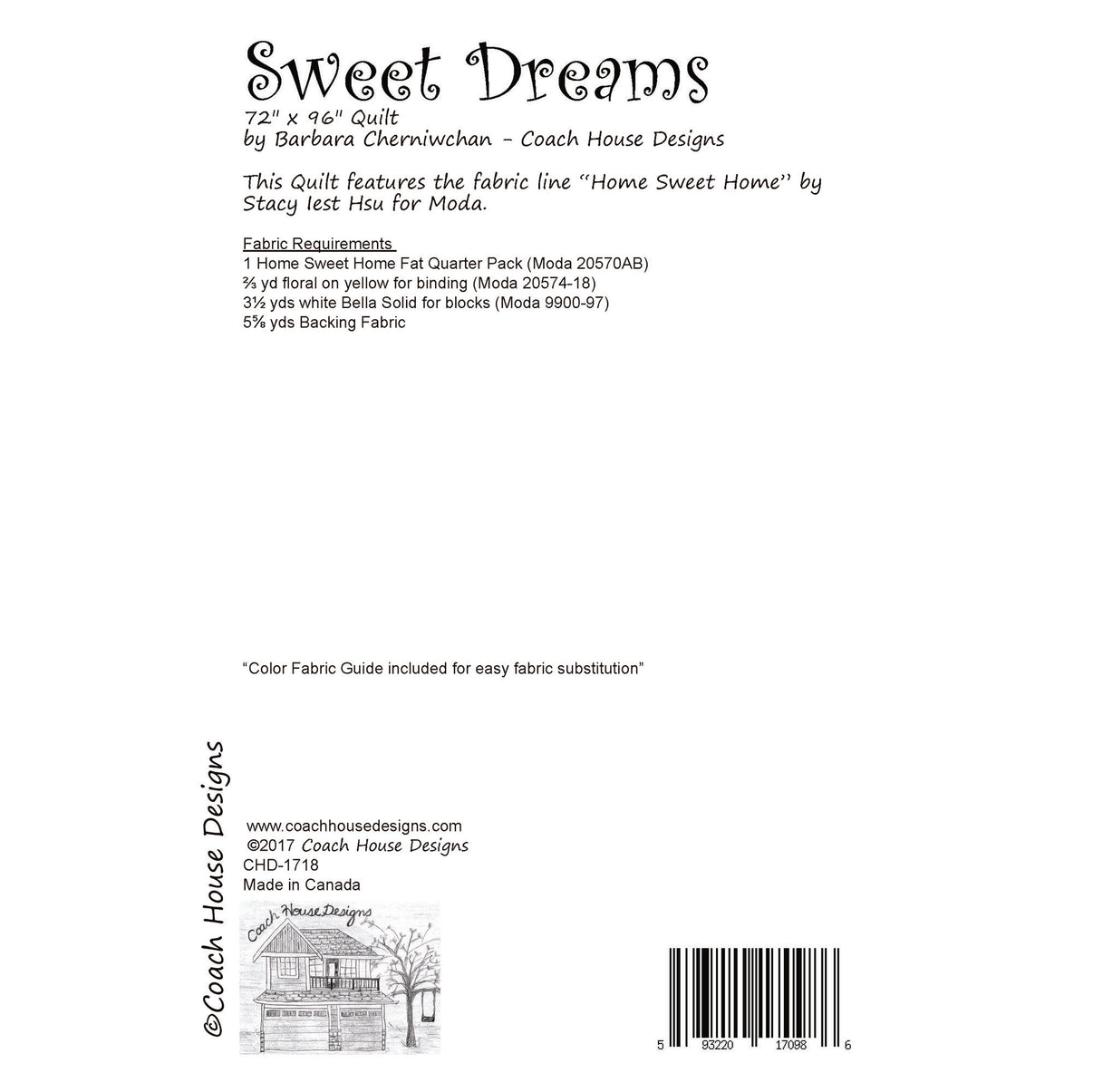 Sweet Dreams Quilt Pattern – Coach House Designs US