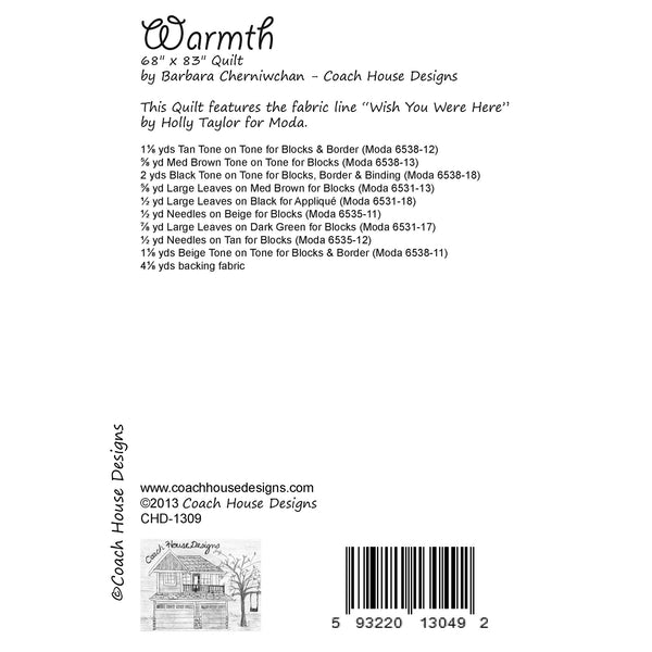 Warmth Downloadable PDF Quilt Pattern – Coach House Designs US